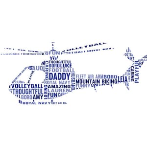 Personalised Helicopter Word Art Gift - Etsy
