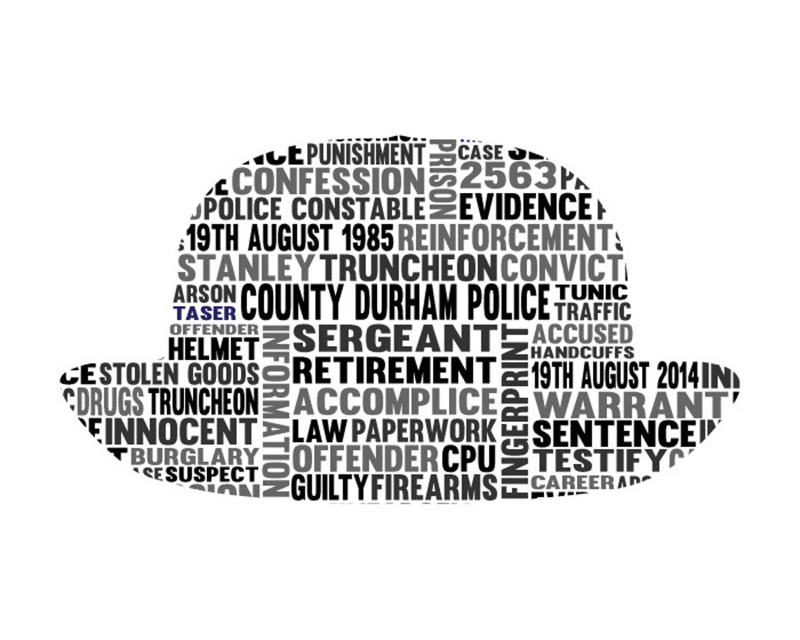 Personalised Female Police Helmet Word Art Gift - Etsy UK