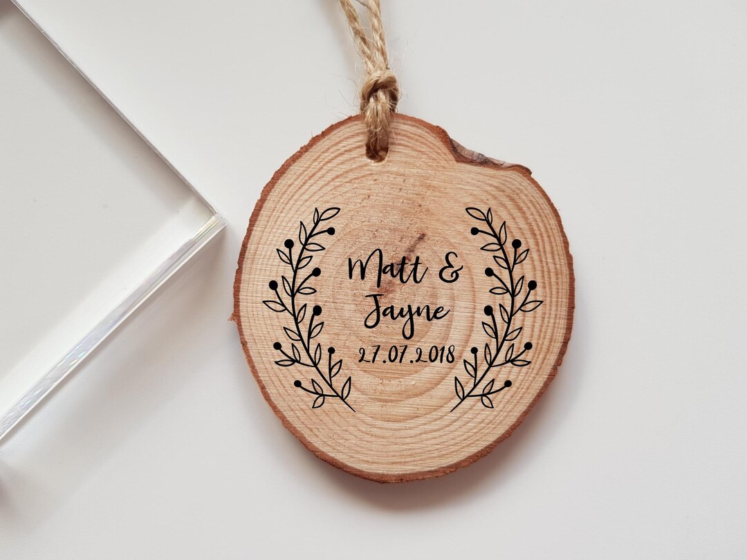 Wedding Rubber Stamp With Names and Date - Etsy