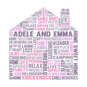 Personalised House Shaped Art Gift - Etsy UK