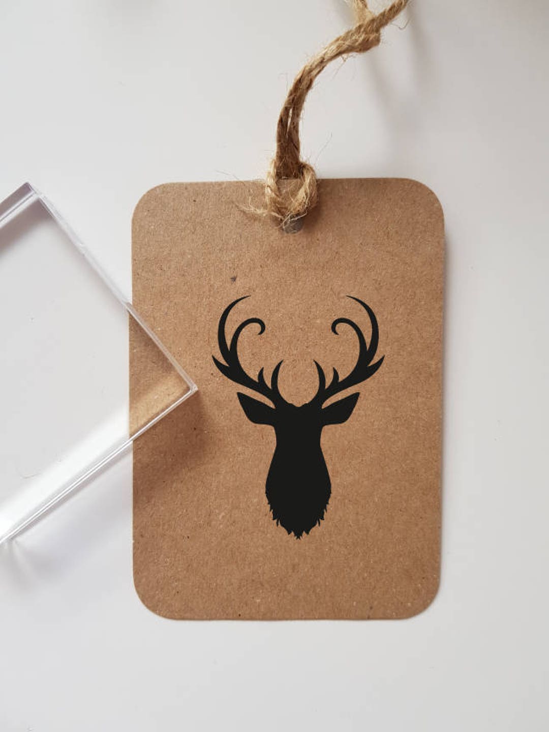 Deer Head Rubber Stamp - Etsy