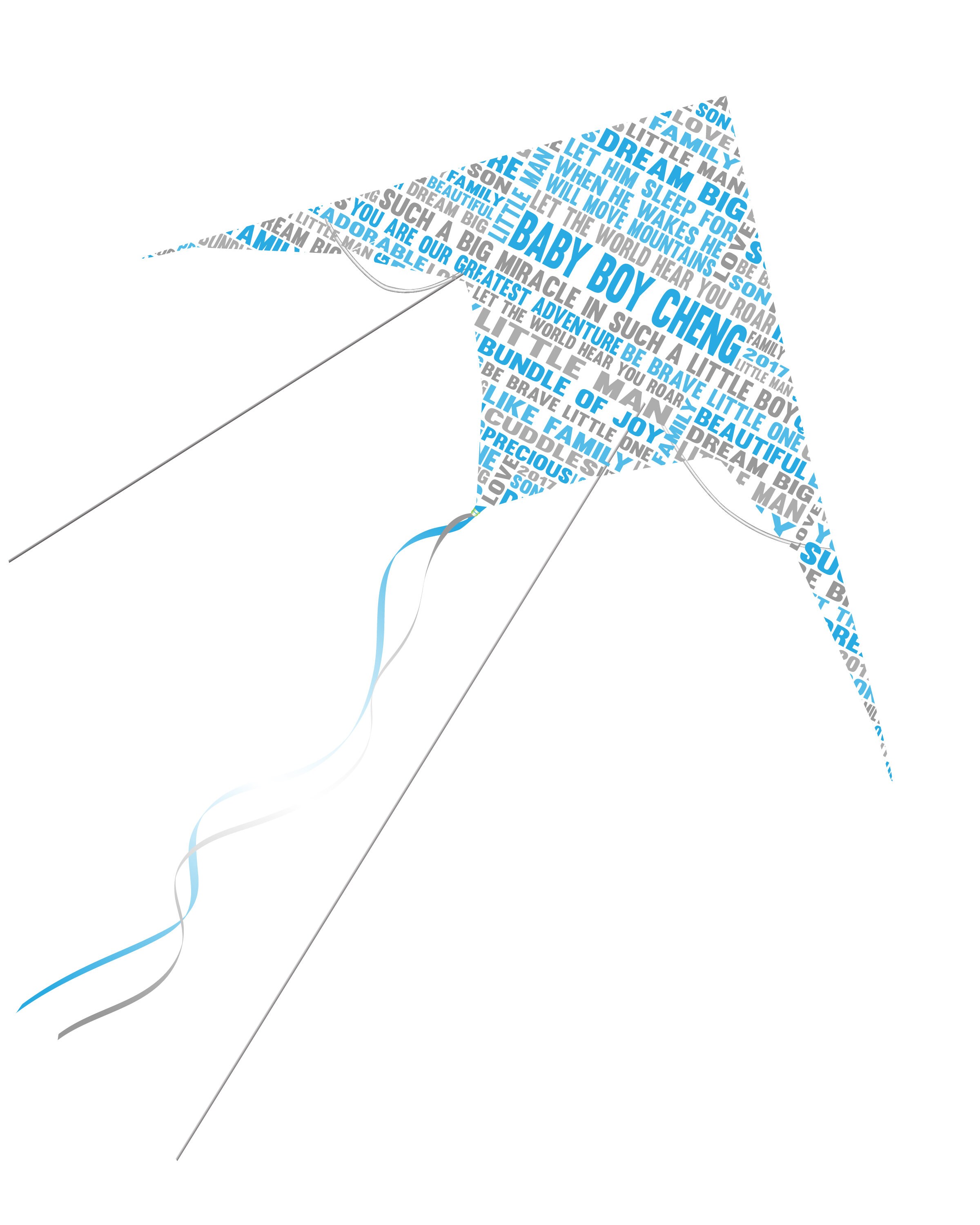 Flying Kite Word Art Gift | Etsy