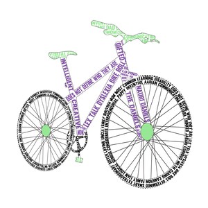 Personalised Mountain Bike Word Art Gift - Etsy