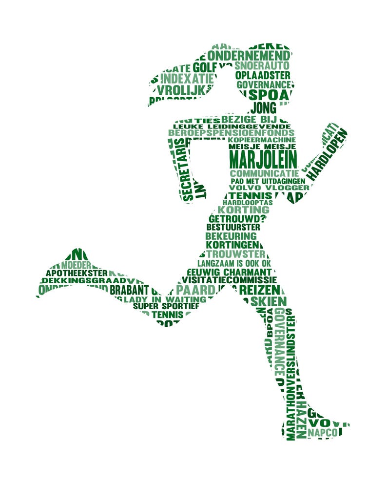 Personalised Female Runner Word Art Gift - Etsy UK