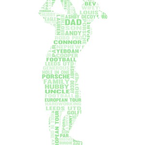 Personalised Golf Word Art Gift - Etsy