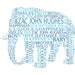 Personalised Elephant Word Art Gift - Etsy