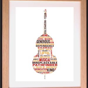 Personalised Double Bass Word Art Gift - Etsy