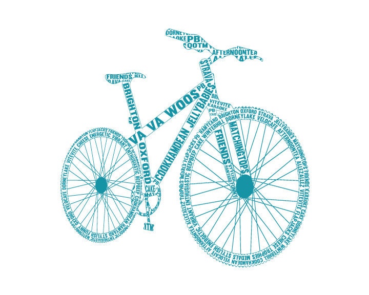 Personalised Mountain Bike Word Art Gift - Etsy UK