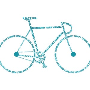 Personalised Bike / Cycling Word Art Gift - Etsy