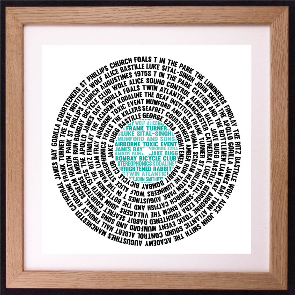 Personalised Record LP Music Word Art Gift - Etsy