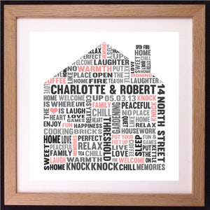 Personalised House Shaped Art Gift - Etsy