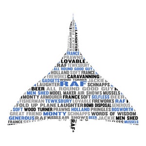 Personalised Vulcan Plane Word Art Gift - Retirement Birthday Service ...