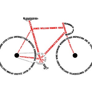 Personalised Bike / Cycling Word Art Gift - Etsy
