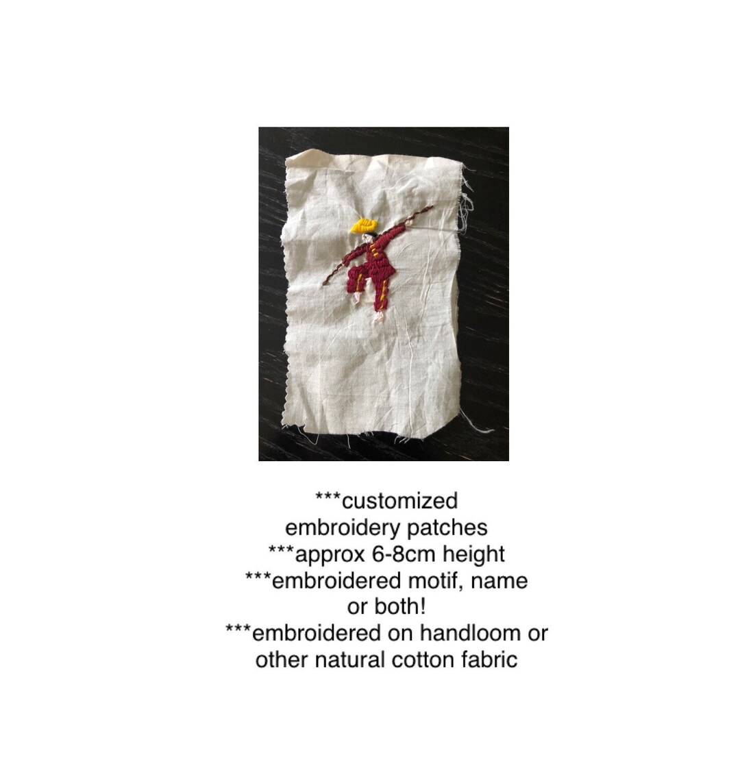 Personalized Name Tag Pack of 3, Embroidered Patch, Custom Made Hand ...