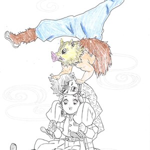 Slayer Demon Anime Coloring Book Pages 65 Pages - Etsy