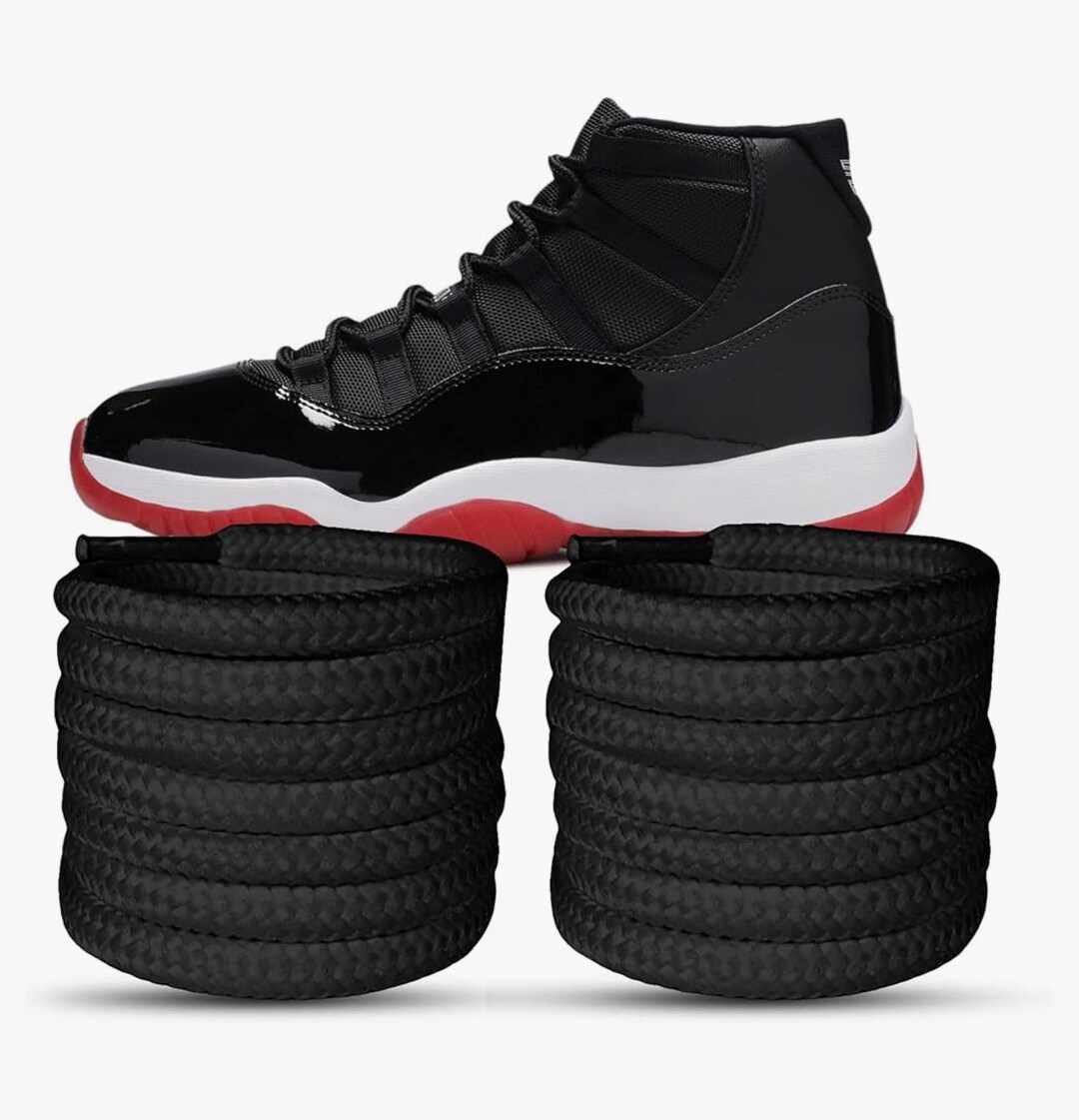 Jordan 11 High & Low Replacement Round Laces for Bred Concord Space ...