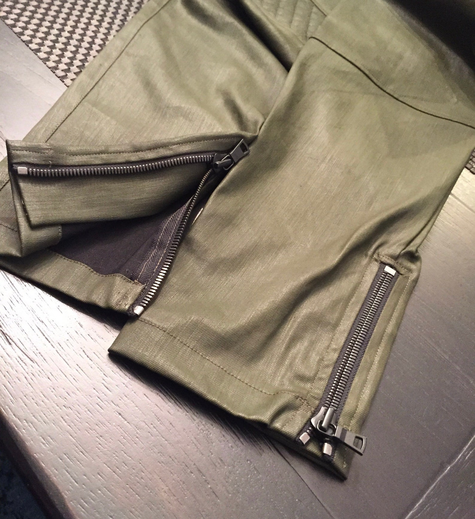 Premium Waxed Denim Jeans Streetwear - Etsy