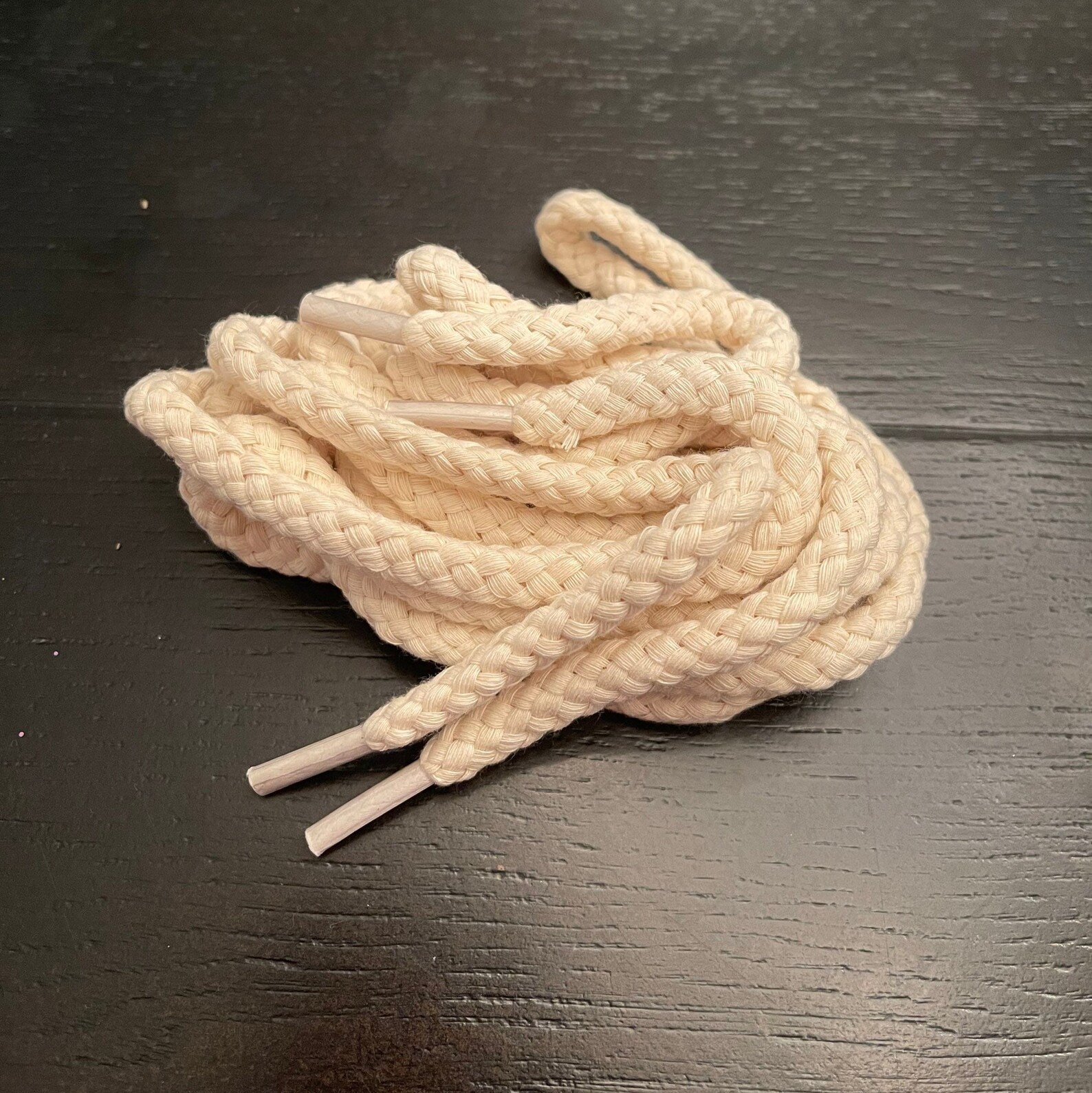 Travis Scott SB Dunk Thick Rope Shoe Laces Cream Sail Braided Shoelaces ...