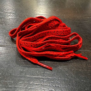 Jordan 4 Red Cement Shoelaces Thunder Fire Red Speckle Print Laces - Etsy