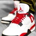 Jordan 4 Red Cement Shoelaces Thunder Fire Red Speckle Print Laces - Etsy
