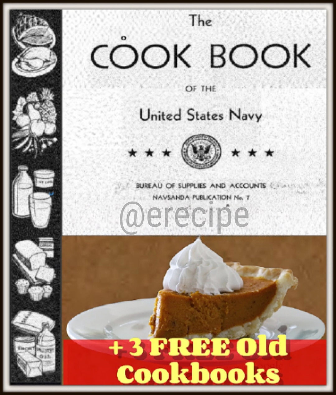 1944 US Navy Cookbook Set – 3 Authentic WWII Military Recipe Instant ...