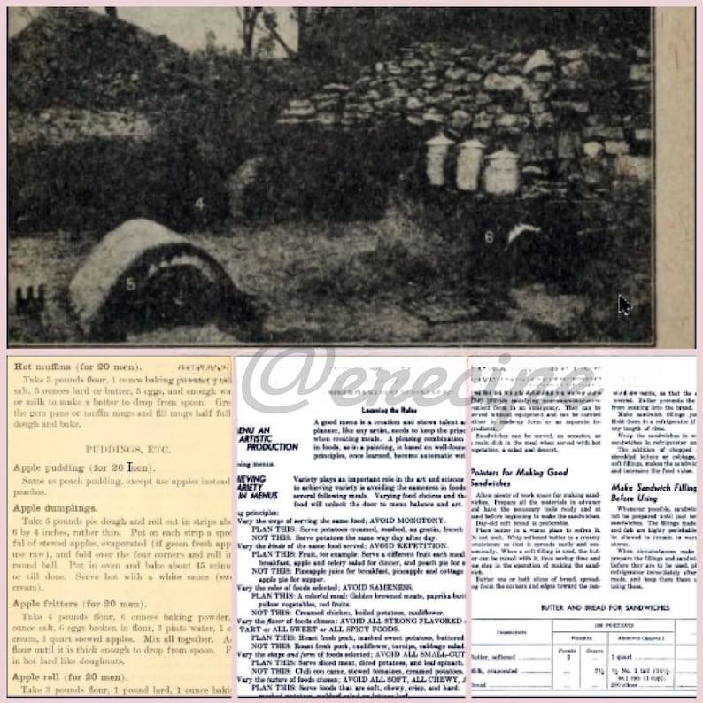 1944 US Navy Cookbook Set – 3 Authentic WWII Military Recipe Instant ...