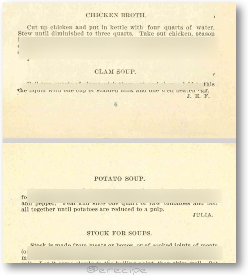 A Book of EXCELLENT RECIPES Vintage Old COOKBOOK American Cuisine From ...