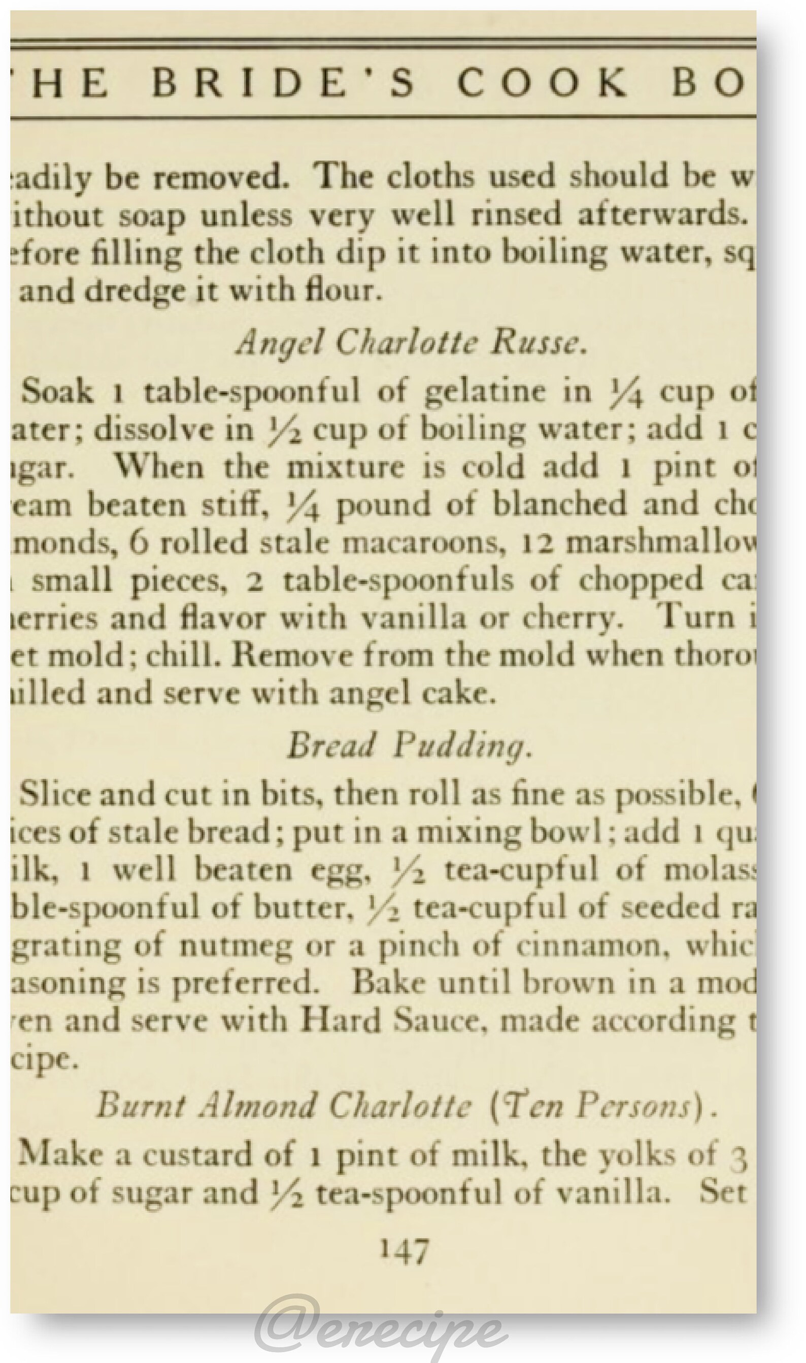 The BRIDE'S Cookbook + FREE Cookbook With a Lot of Old Recipes Desserts ...