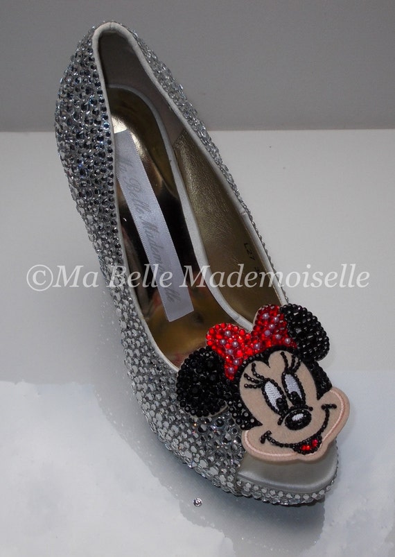 Items similar to Minnie Mouse Rhinestone Shoes, Minnie Mouse Shoes ...