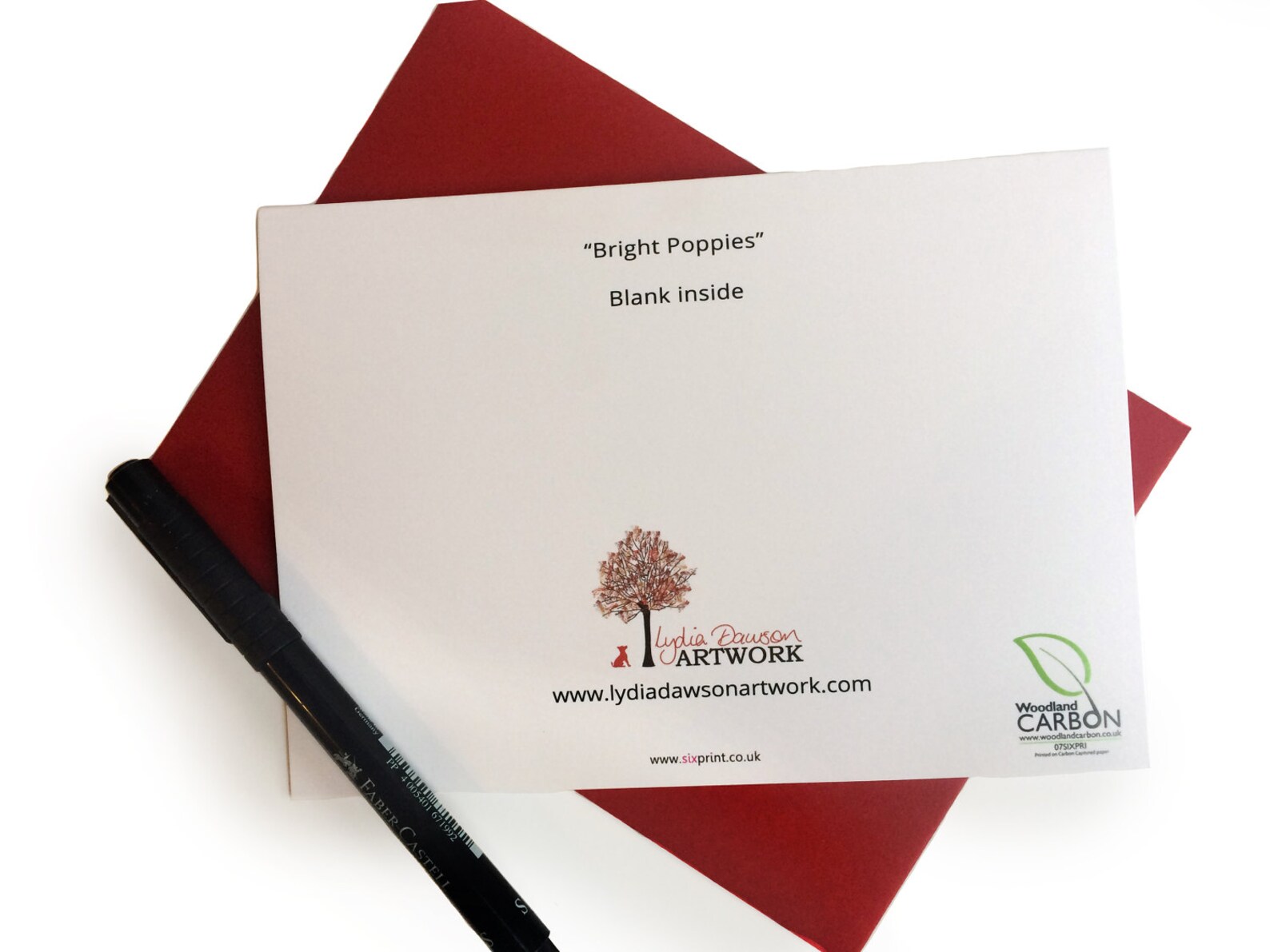 Poppy Card, Greetings Card, Art Card, Artist Card by Lydia Dawson ...