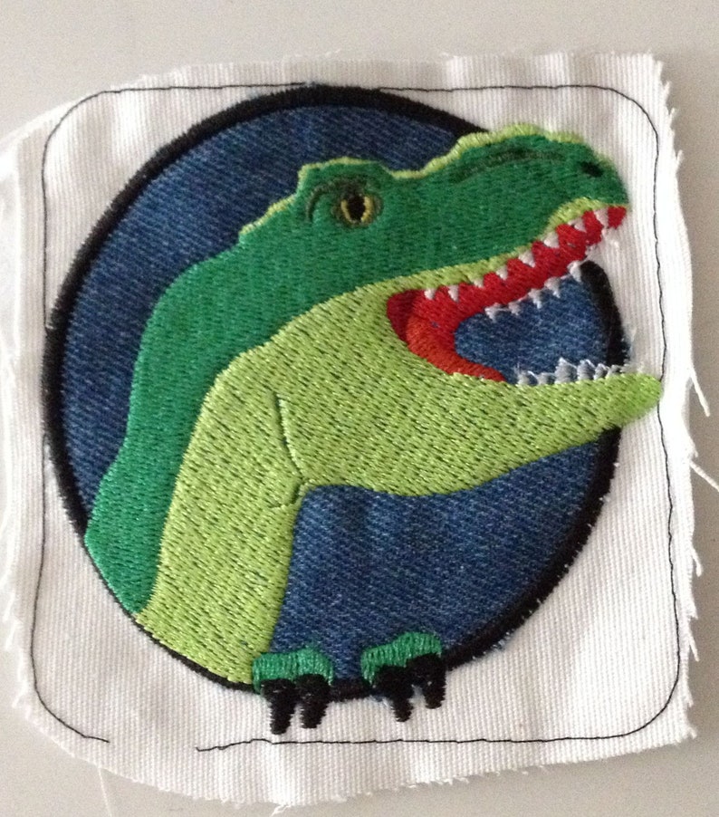 Embroidery Design T-rex Button 5'x7' DIGITAL | Etsy