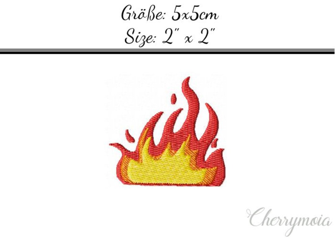Embroidery Design Fire No2 2'x2' - DIGITAL DOWNLOAD PRODUCT - Etsy
