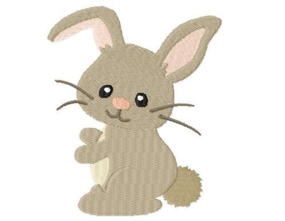 Embroidery Design Rabbit 4'x4' DIGITAL DOWNLOAD | Etsy