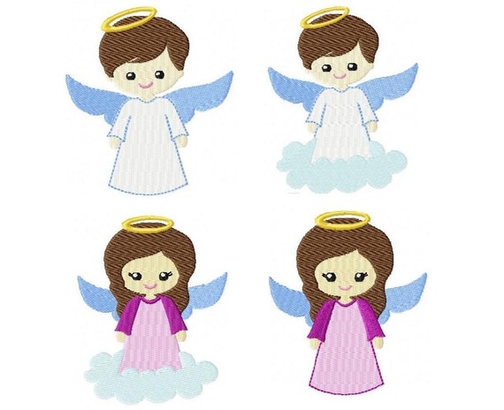 Embroidery Design Set Little Angels 4'x4' DIGITAL - Etsy