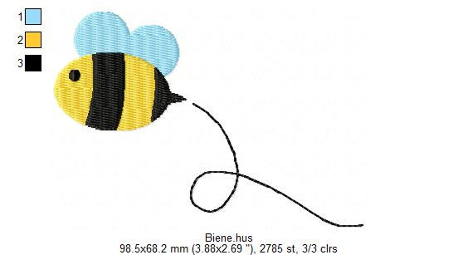 Embroidery Design Bee 4'x4' DIGITAL DOWNLOAD PRODUCT | Etsy