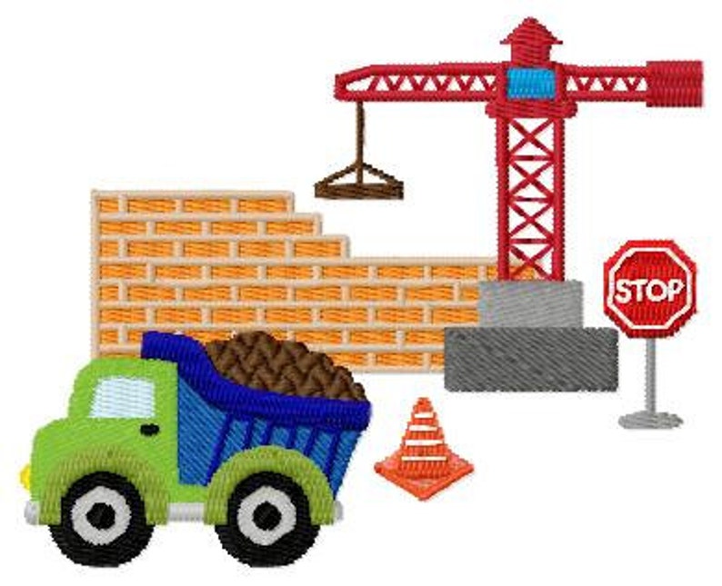 Embroidery Construction Area 4'x4' DIGITAL DOWNLOAD - Etsy