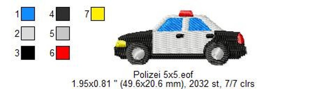 Embroidery Design Police 2'x2' DIGITAL DOWNLOAD - Etsy