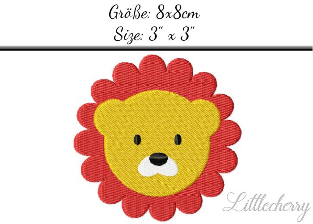 Embroidery Design Lionhead 3'x3' DIGITAL DOWNLOAD - Etsy