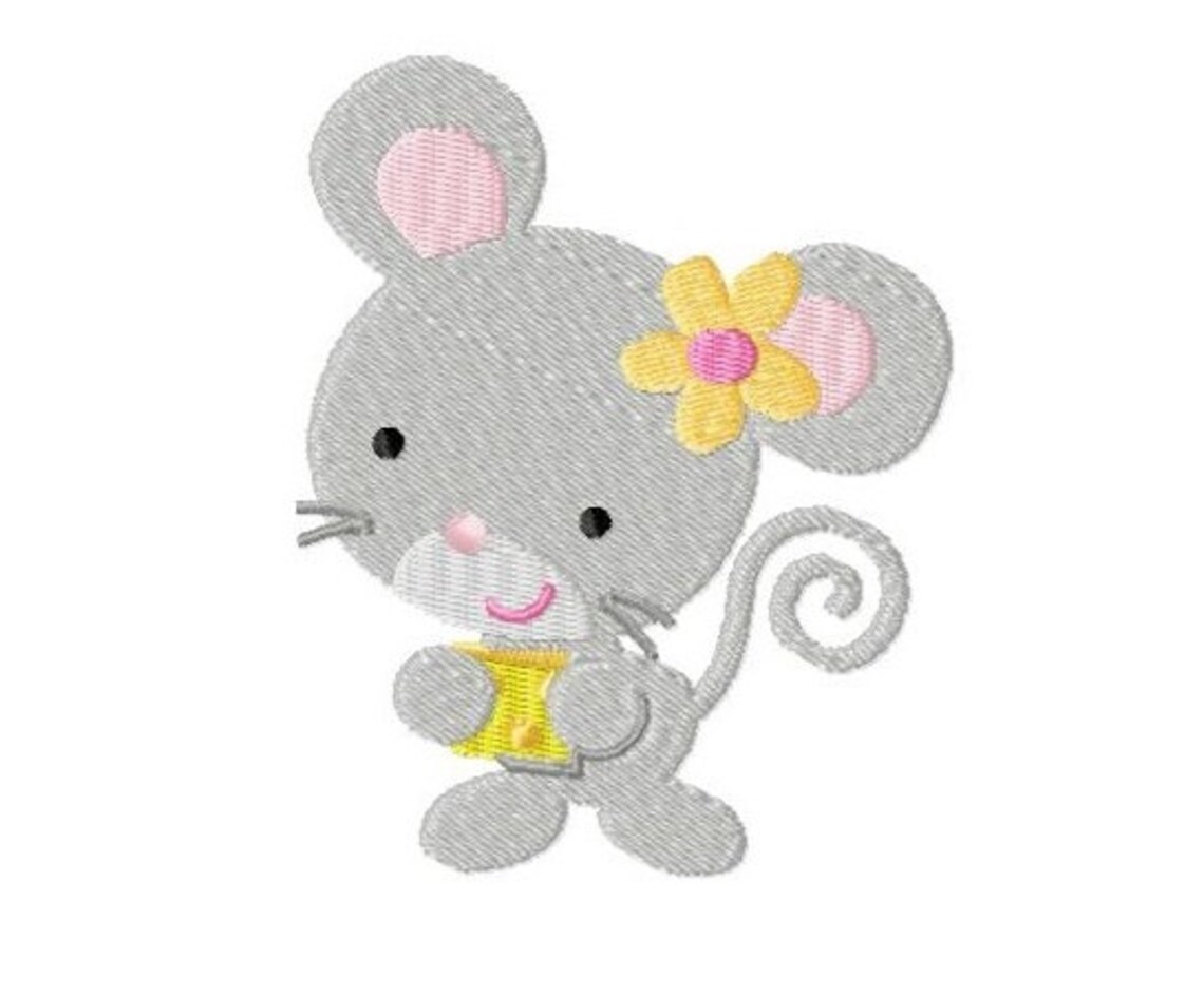 Embroidery Design Mouse 4'x4' DIGITAL DOWNLOAD - Etsy