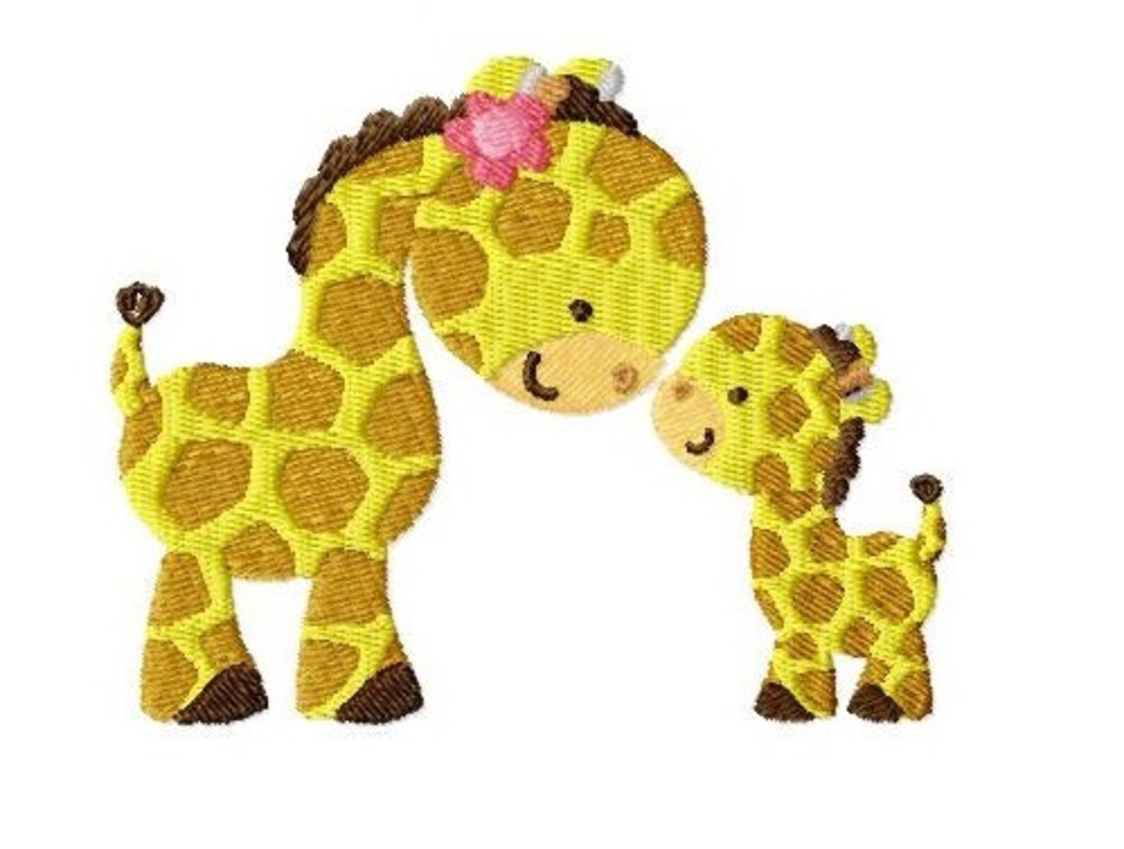 Embroidery Design Giraffe Mommy and Baby 4'x4' - Etsy