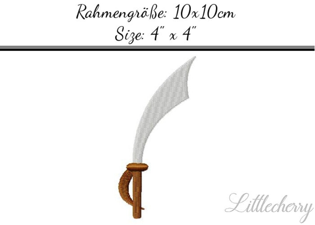 Embroidery Design Saber 4'x4' DIGITAL DOWNLOAD PRODUCT - Etsy