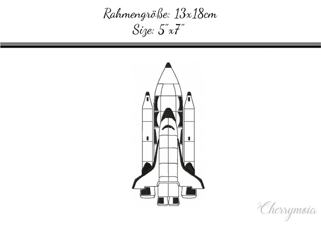 Embroidery Space Shuttle Doodle 5'x7' - DIGITAL DOWNLOAD PRODUCT - Etsy