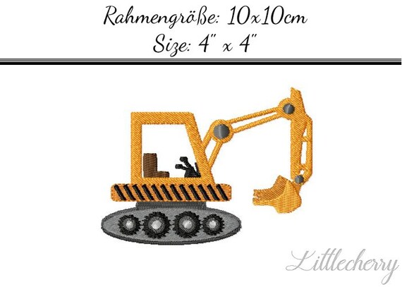 Stickdatei Bagger Nr 3 SOFORTDOWNLOAD | Etsy
