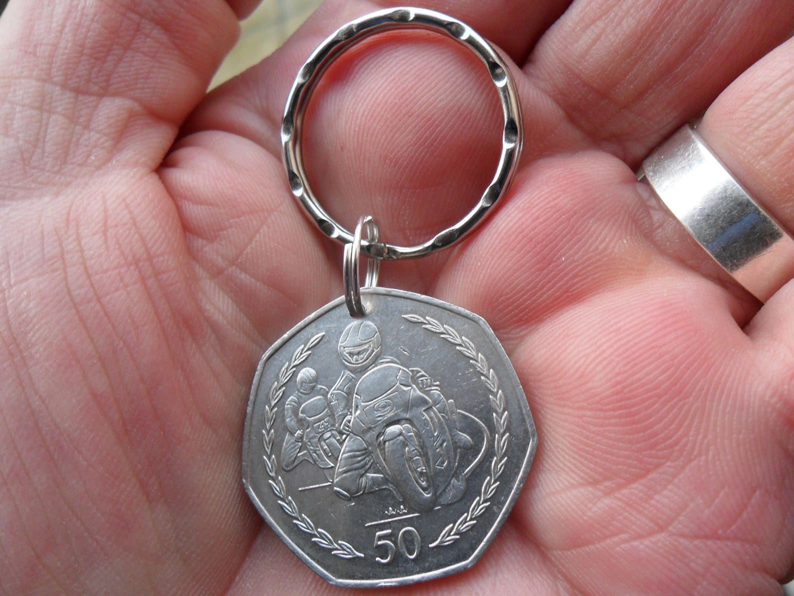 Birthday Gift Motorcycle Gift Coin TT Keyring Biker 1997 Coin - Etsy UK