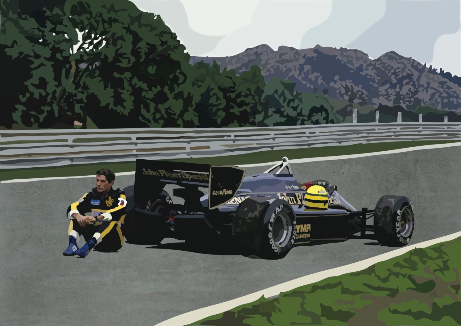 Ayrton Senna Digital Print - Etsy