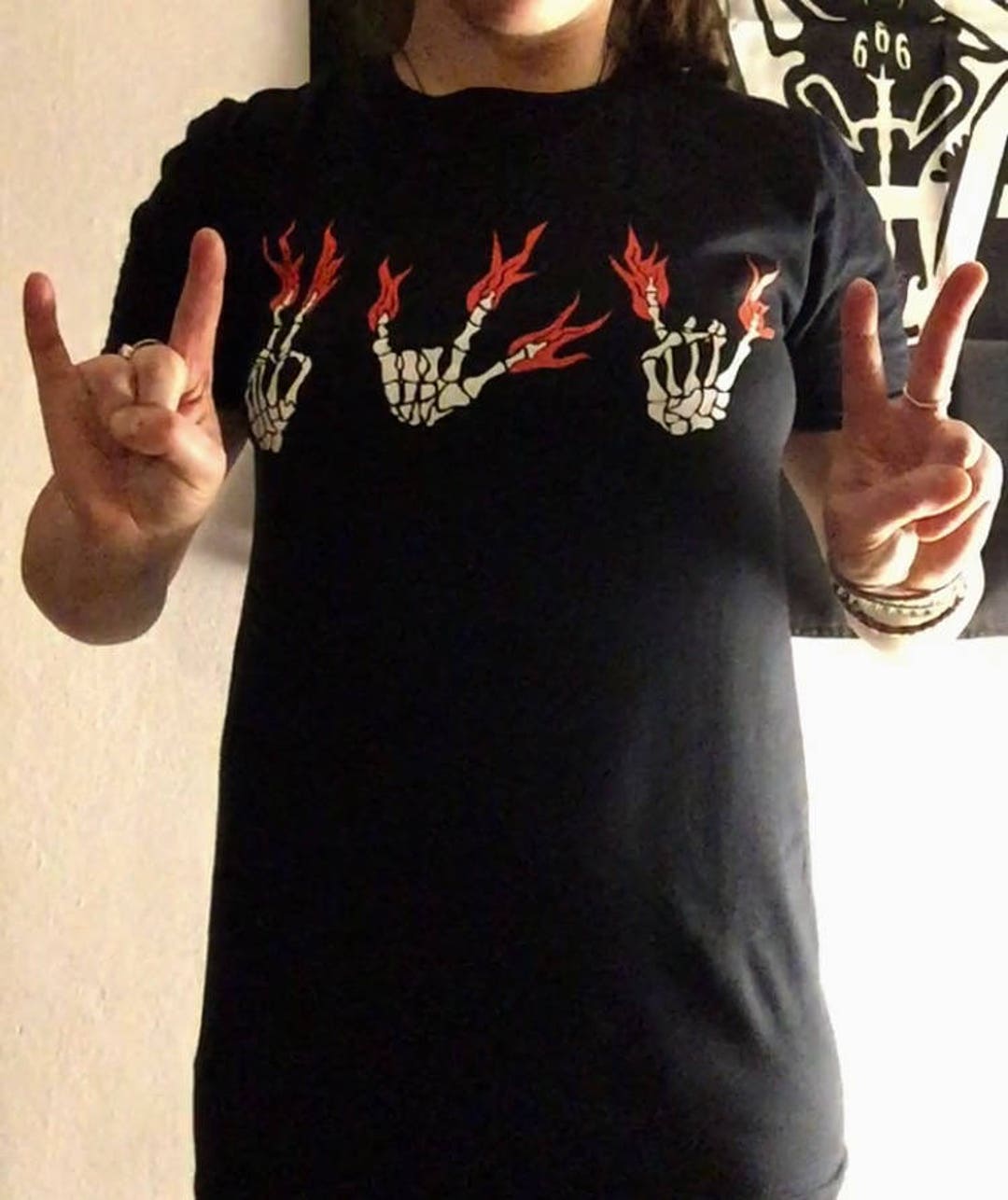 Peace Love Rock T-shirt - Etsy