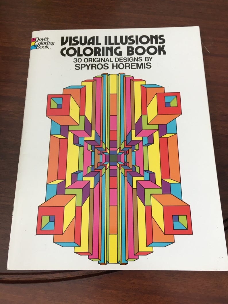 Vintage Visual Illusions Coloring Book 1970s - Etsy