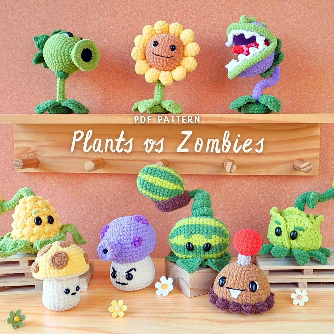 Bloom & Boom Crochet Pattern Bundle, Garden Defender Amigurumi Crochet ...