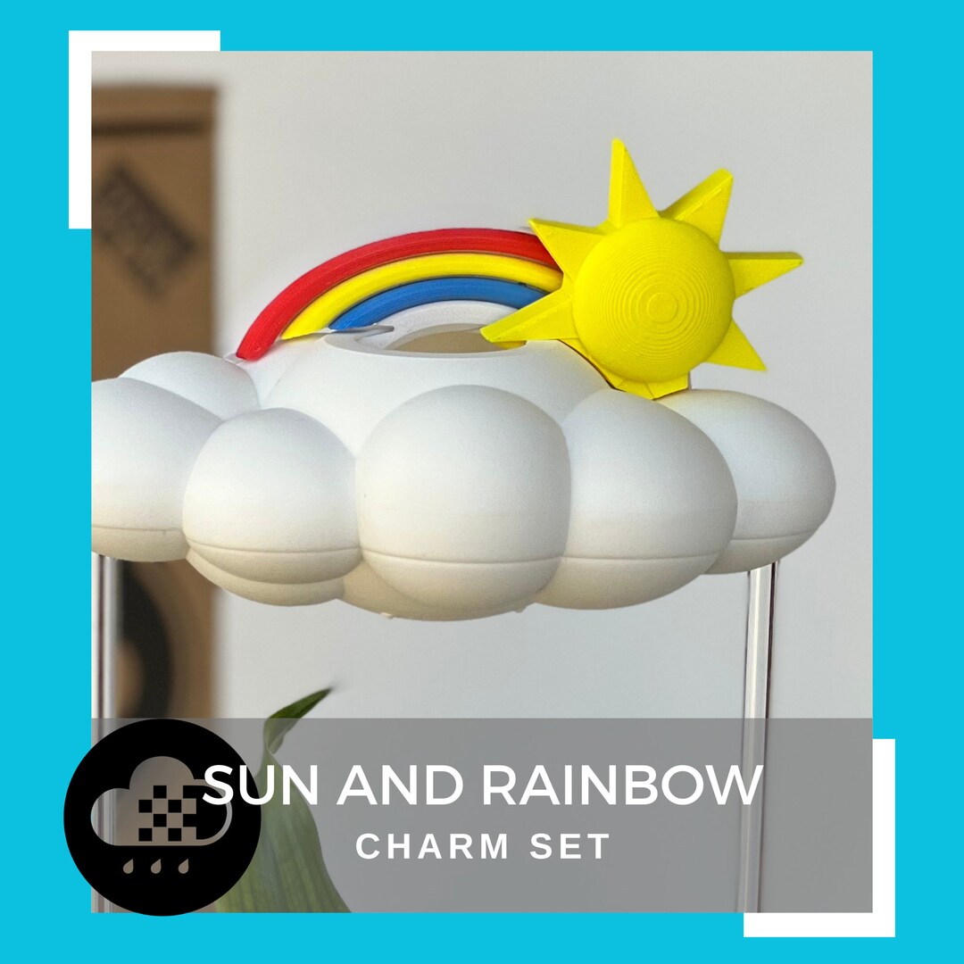 Sun and Rainbow Charm Set for THE CLOUD MAKERS Dripping Rain Cloud - Etsy