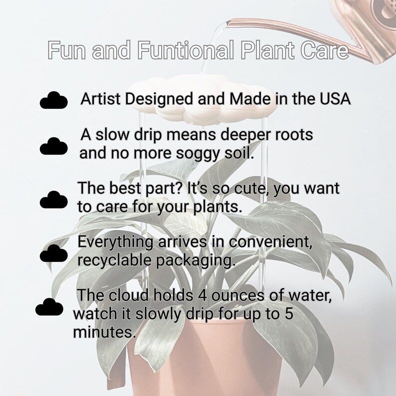 Original Dripping Rain Cloud for Plants With Moon Charm - Etsy